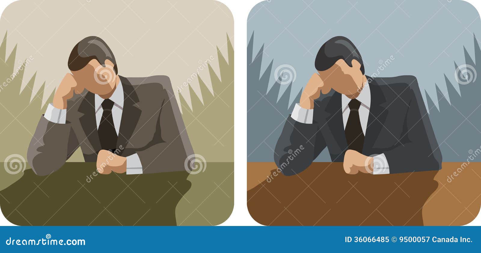 Pondering Business man stock vector. Illustration of business - 36066485