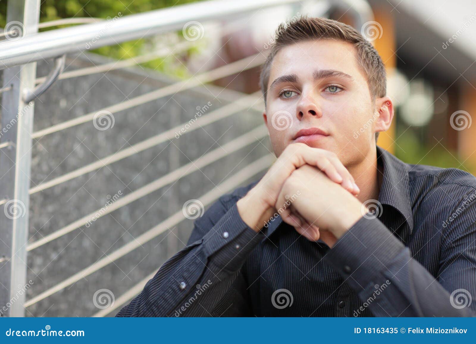 Pondering businessman stock image. Image of abstract - 18163435