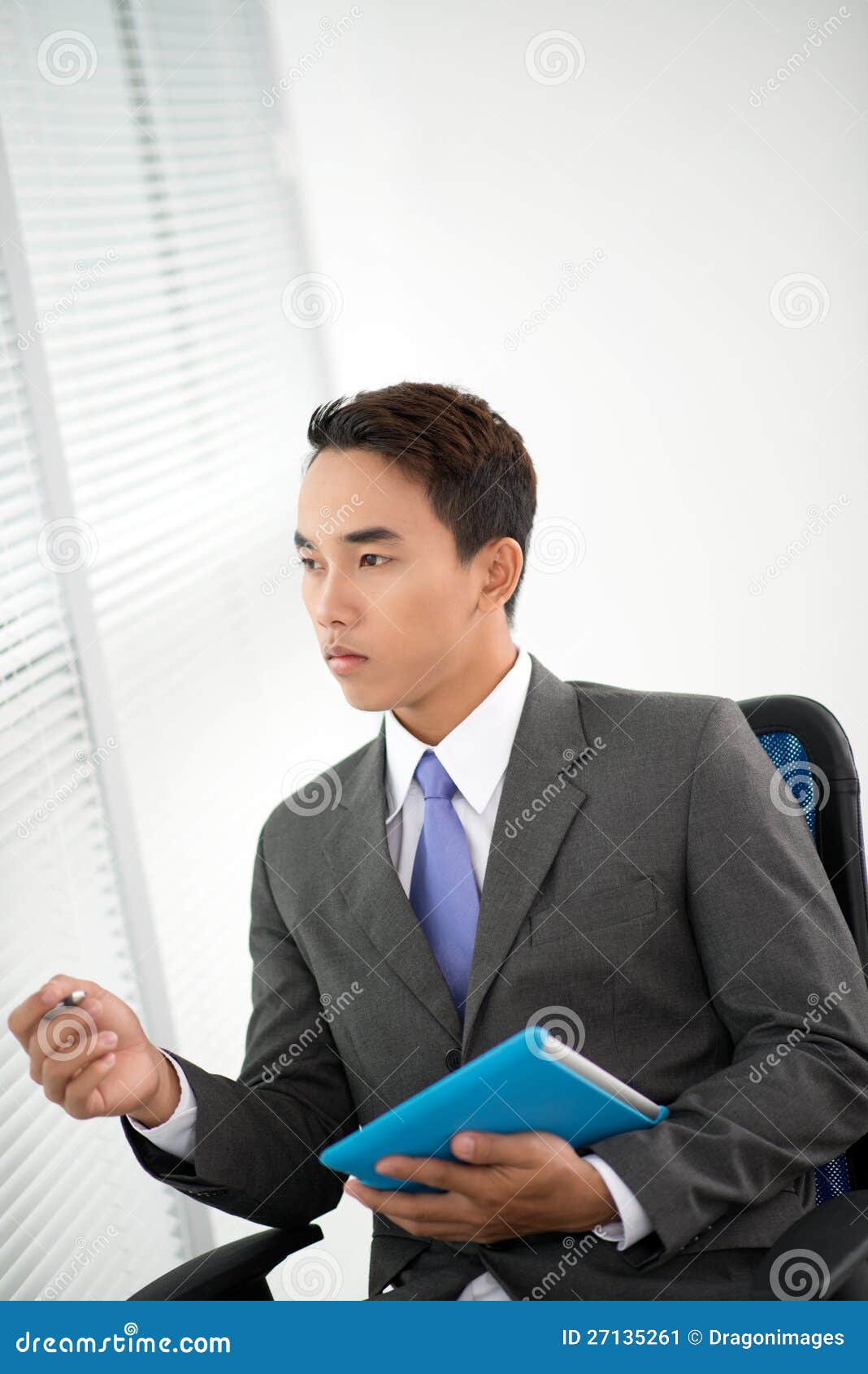 Pondering businessman stock image. Image of business - 27135261