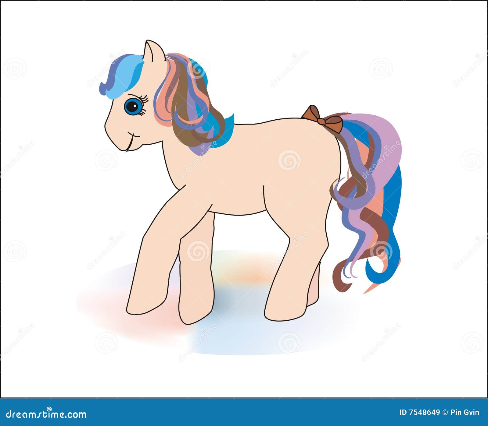 Poney vector illustratie. Illustration of paard, zoet - 7548649