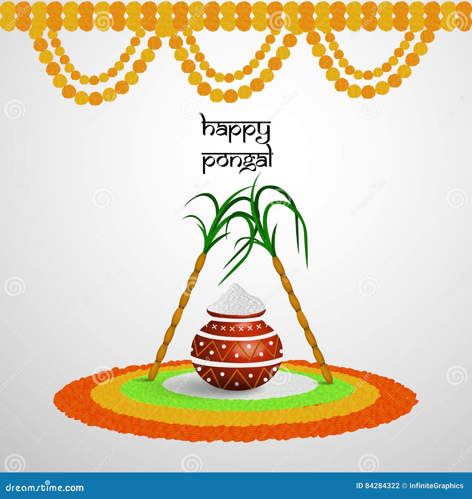 Pongal background stock vector. Illustration of grain - 84284322