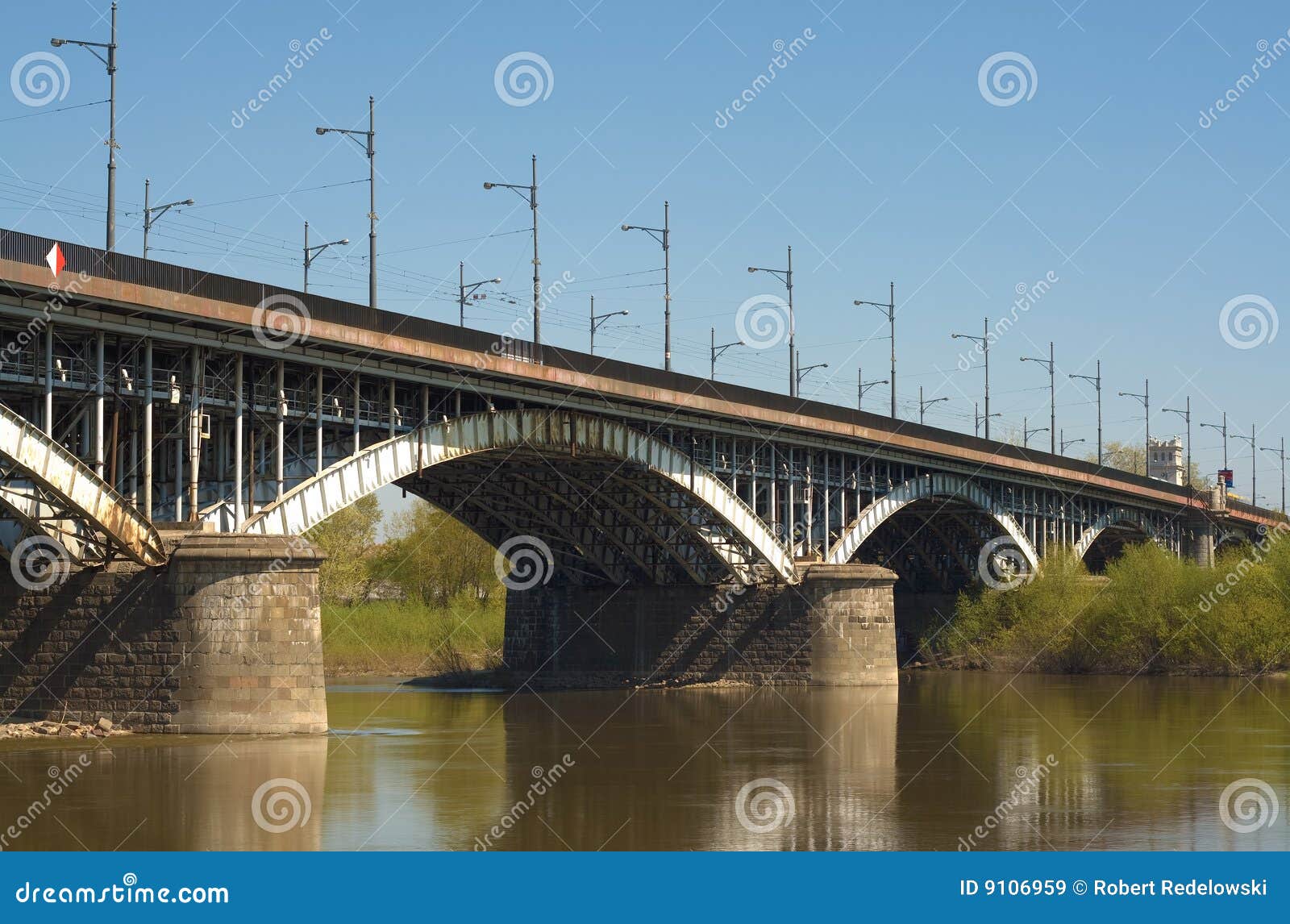 Poniatowski Bridge stock image. Image of landscape, scenery - 9106959