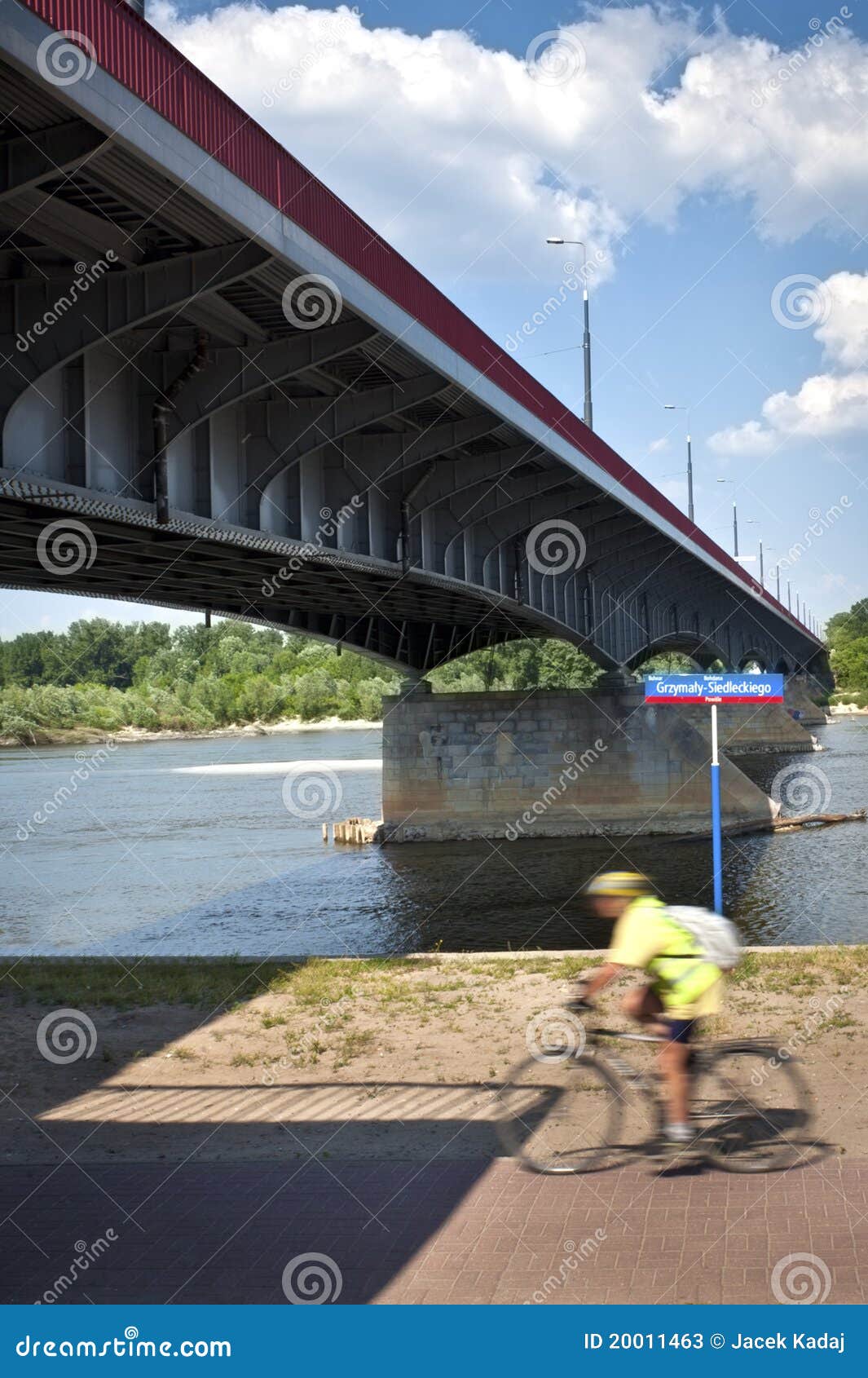 Poniatowski Bridge Over Vistula River Stock Image - Image of warsaw ...