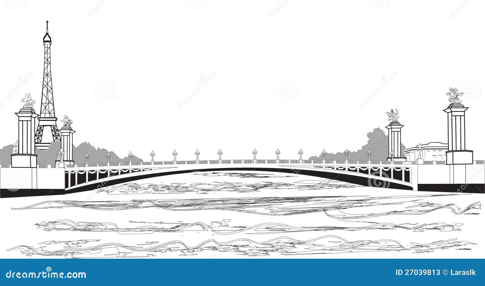 Pont Alexandre III illustration de vecteur. Illustration of france ...