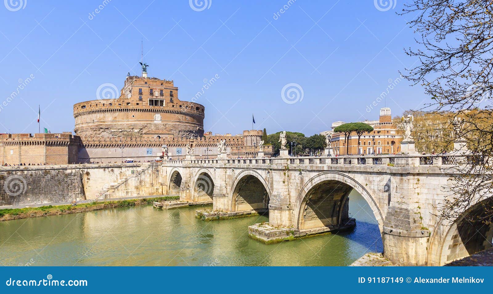 Pont D'Angelo De ` De Ponte Sant Image stock - Image du passerelle ...