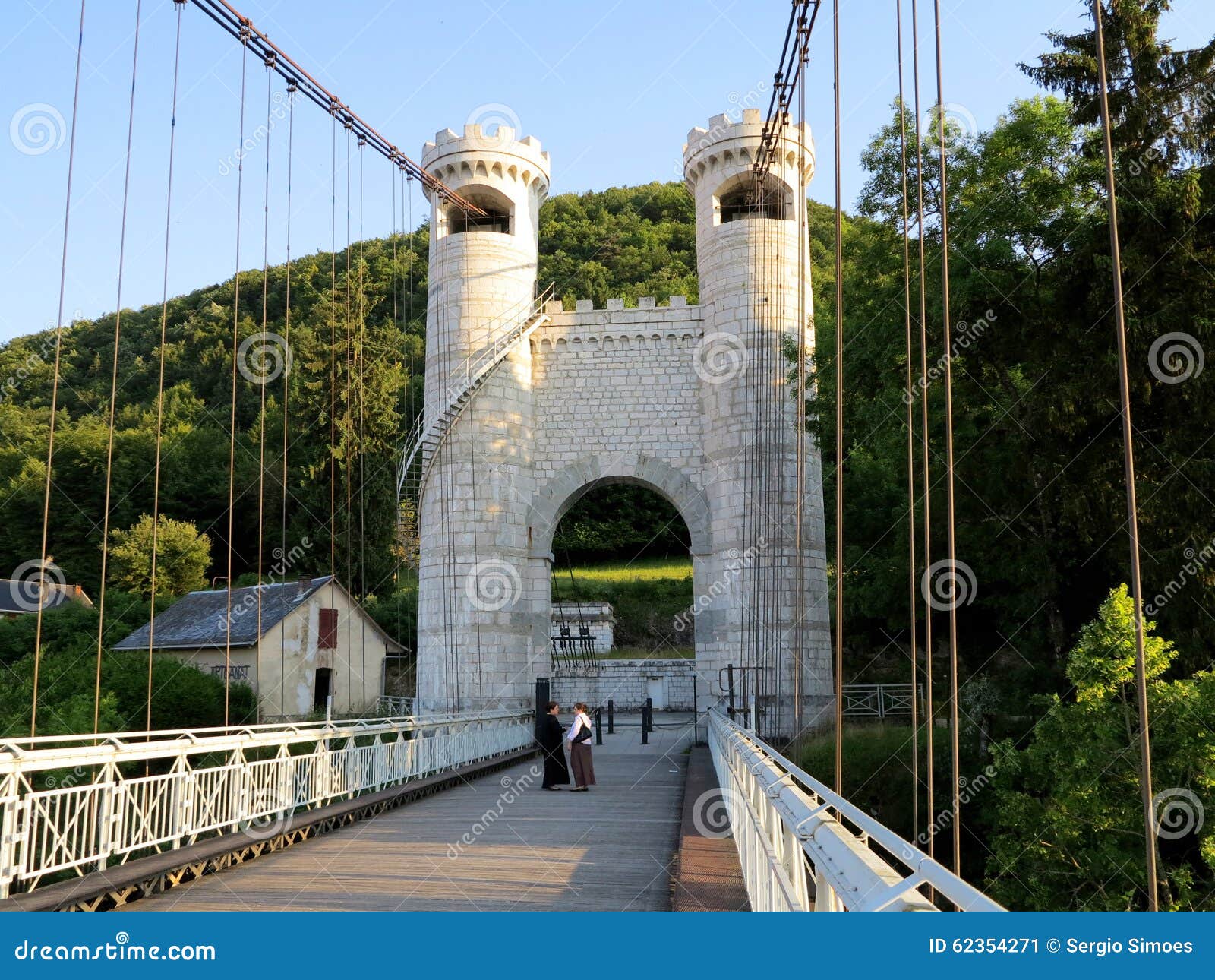 Pont de la Caille editorial photo. Image of people, brick - 62354271