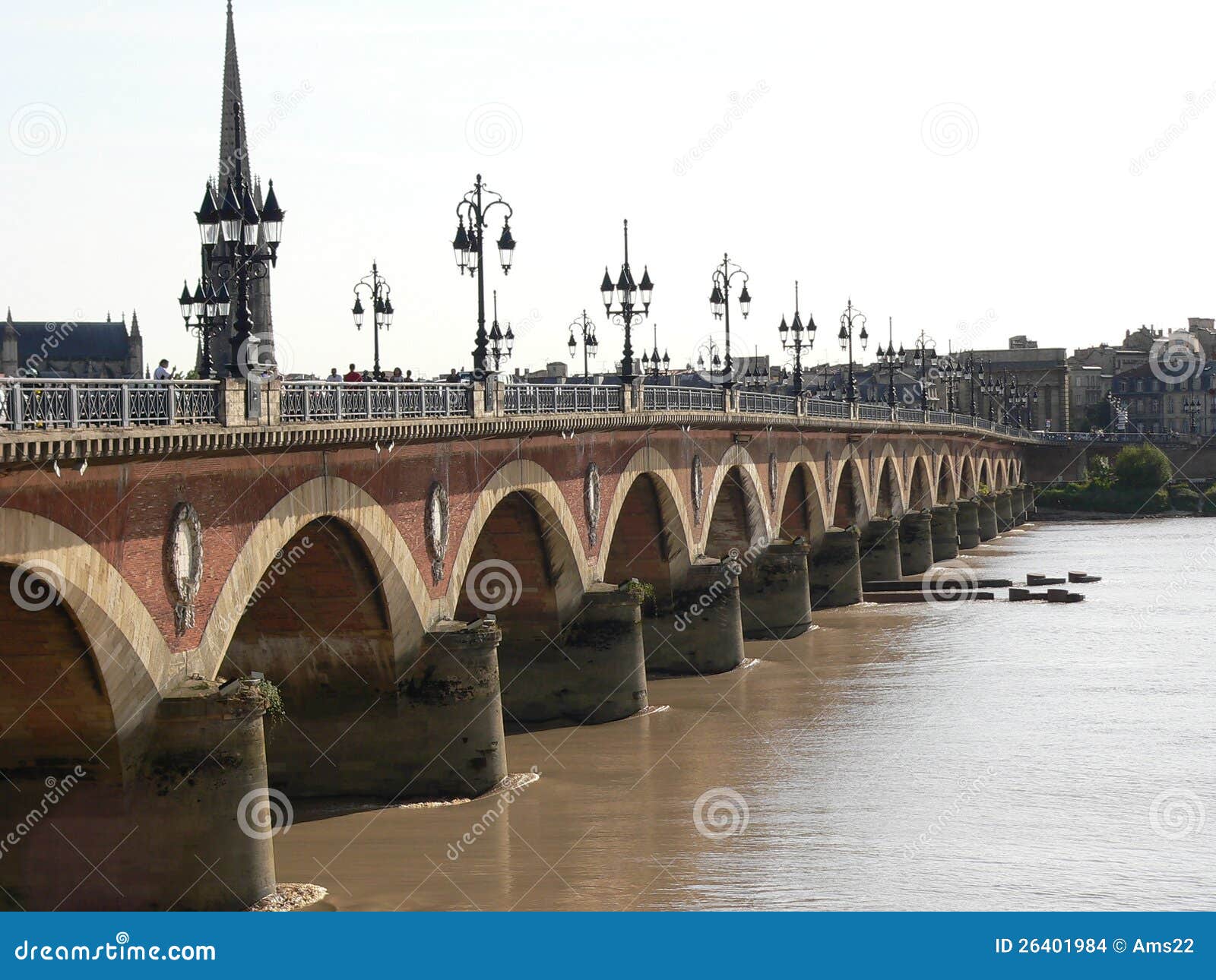 Pont De Pierre, Bordeaux ( France ) Stock Photo - Image of architecture ...
