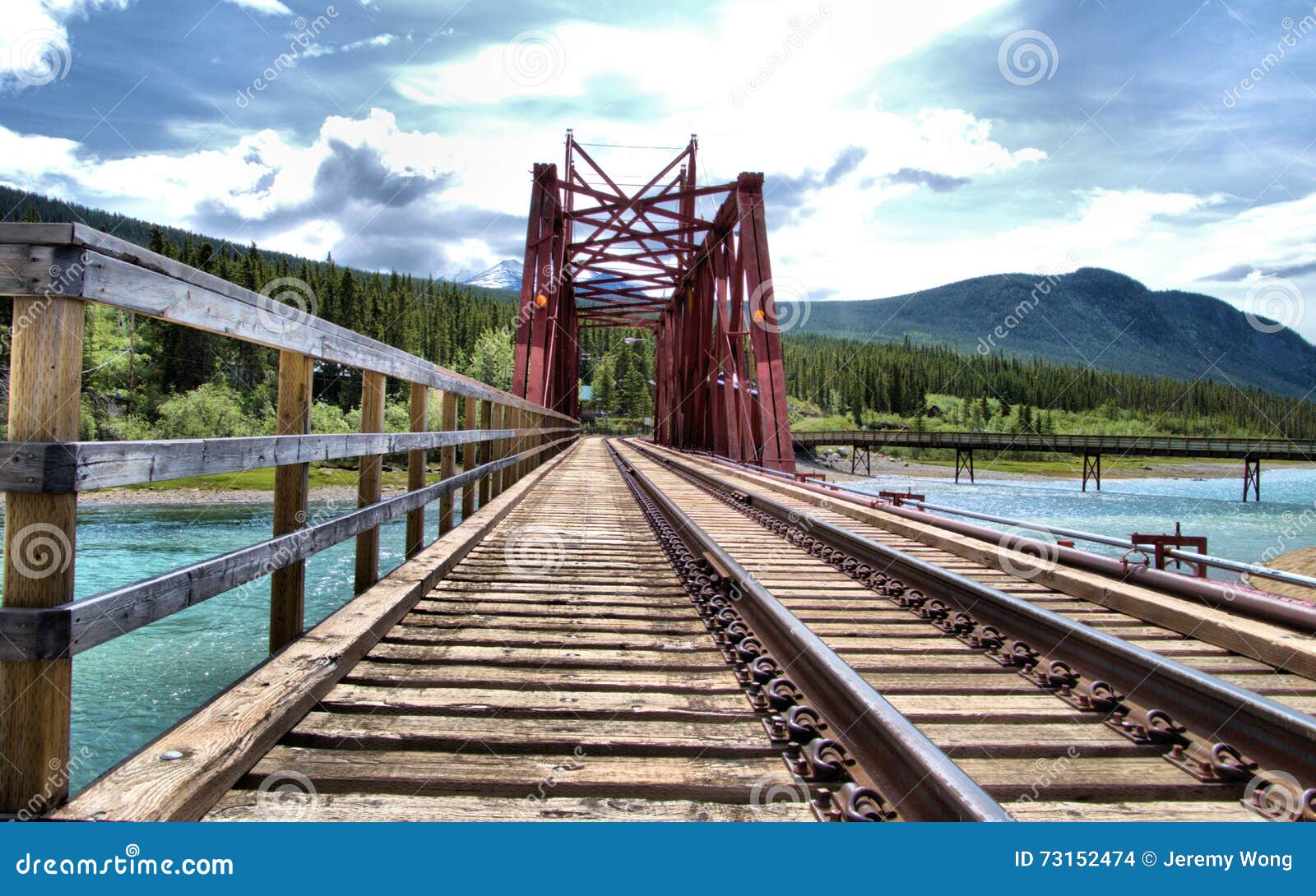 Pont en chemin de fer photo stock. Image du beau, amérique - 73152474