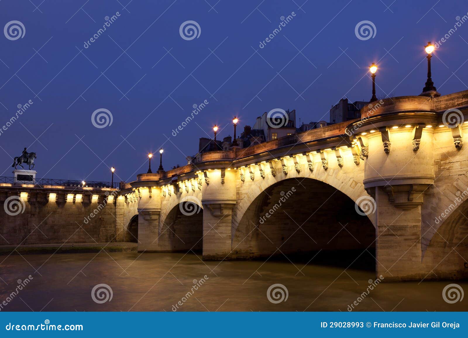 Pont Neuf, Paris stock image. Image of ilumination, landscape - 29028993