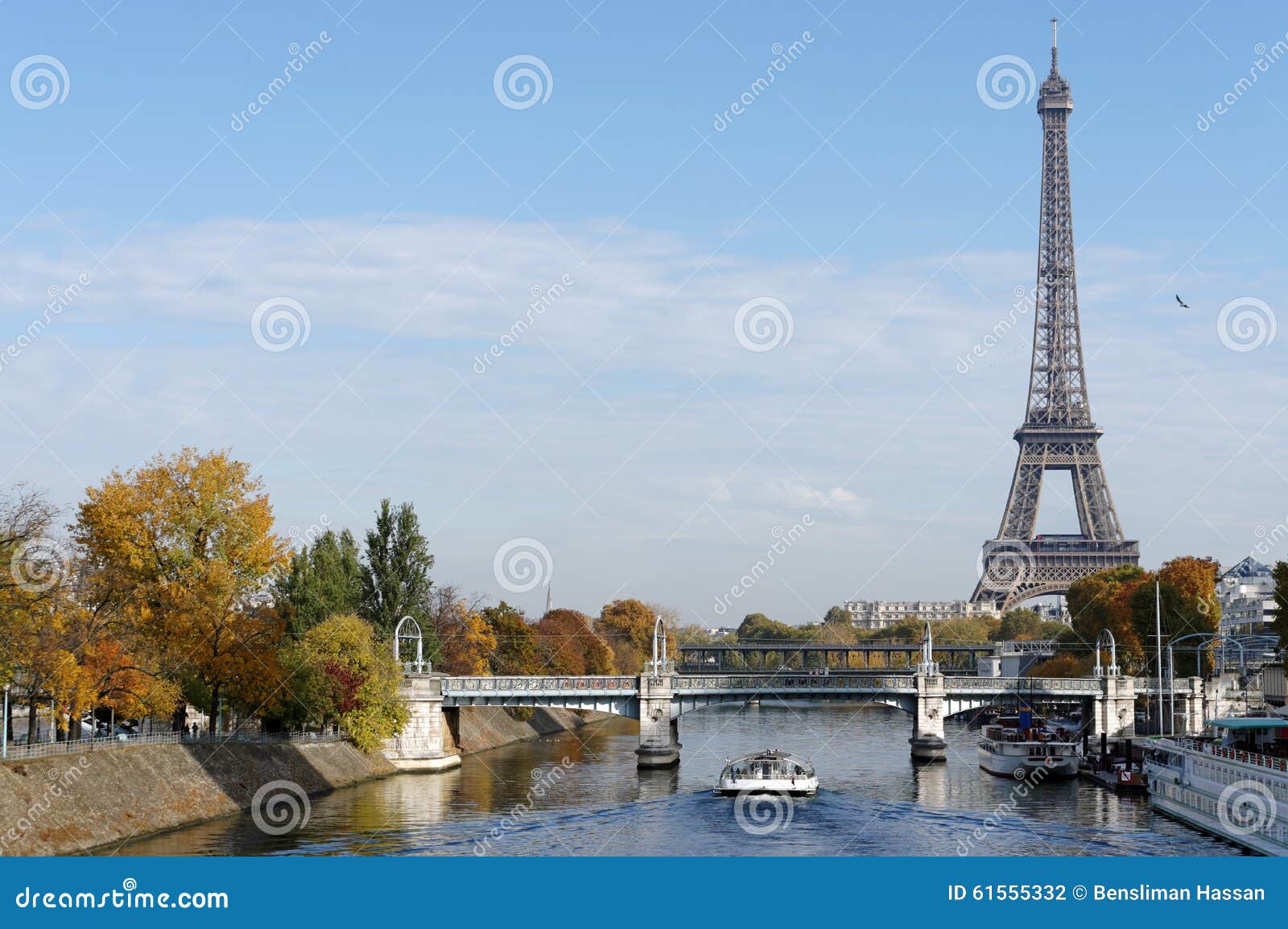 Pont Rouelle and Eiffel Tower Stock Photo - Image of europe, tower ...