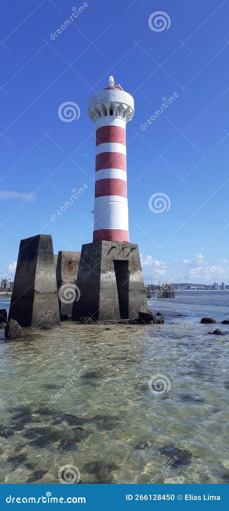 Ponta Verde Beach Lighthouse in Maceio Brazil Stock Photo - Image of ...