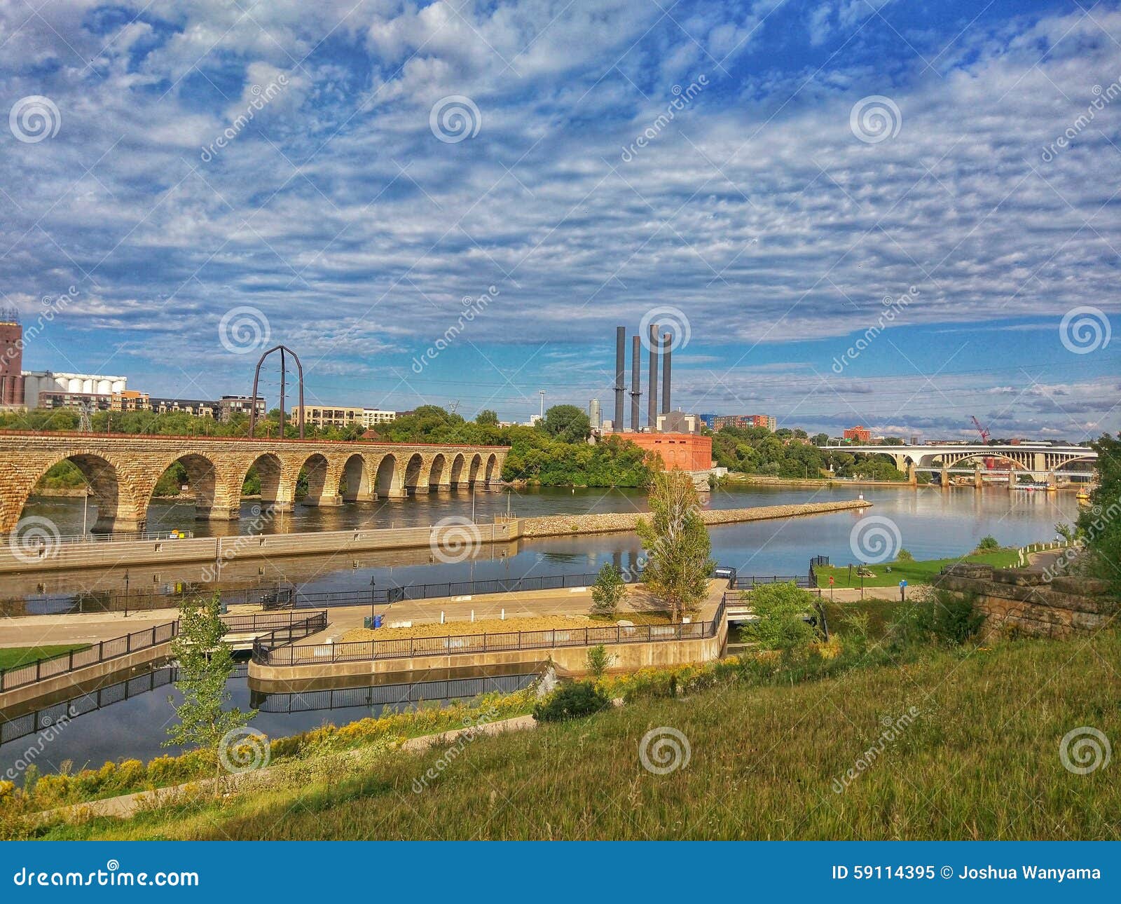Ponte De Pedra Do Arco, Minneapolis, Minnesota Imagem Editorial ...