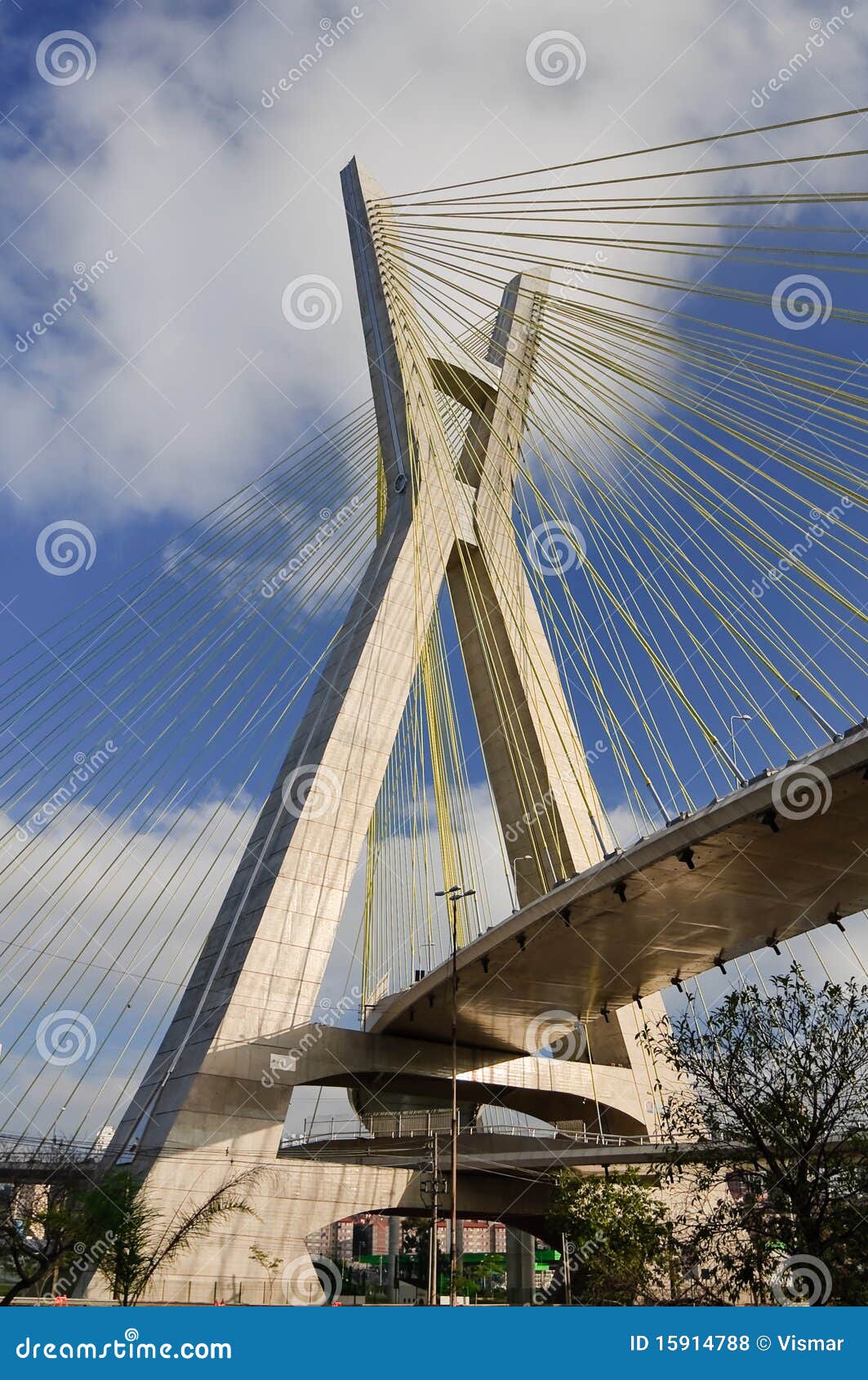 Ponte Estaiada stock photo. Image of landmark, cable - 15914788