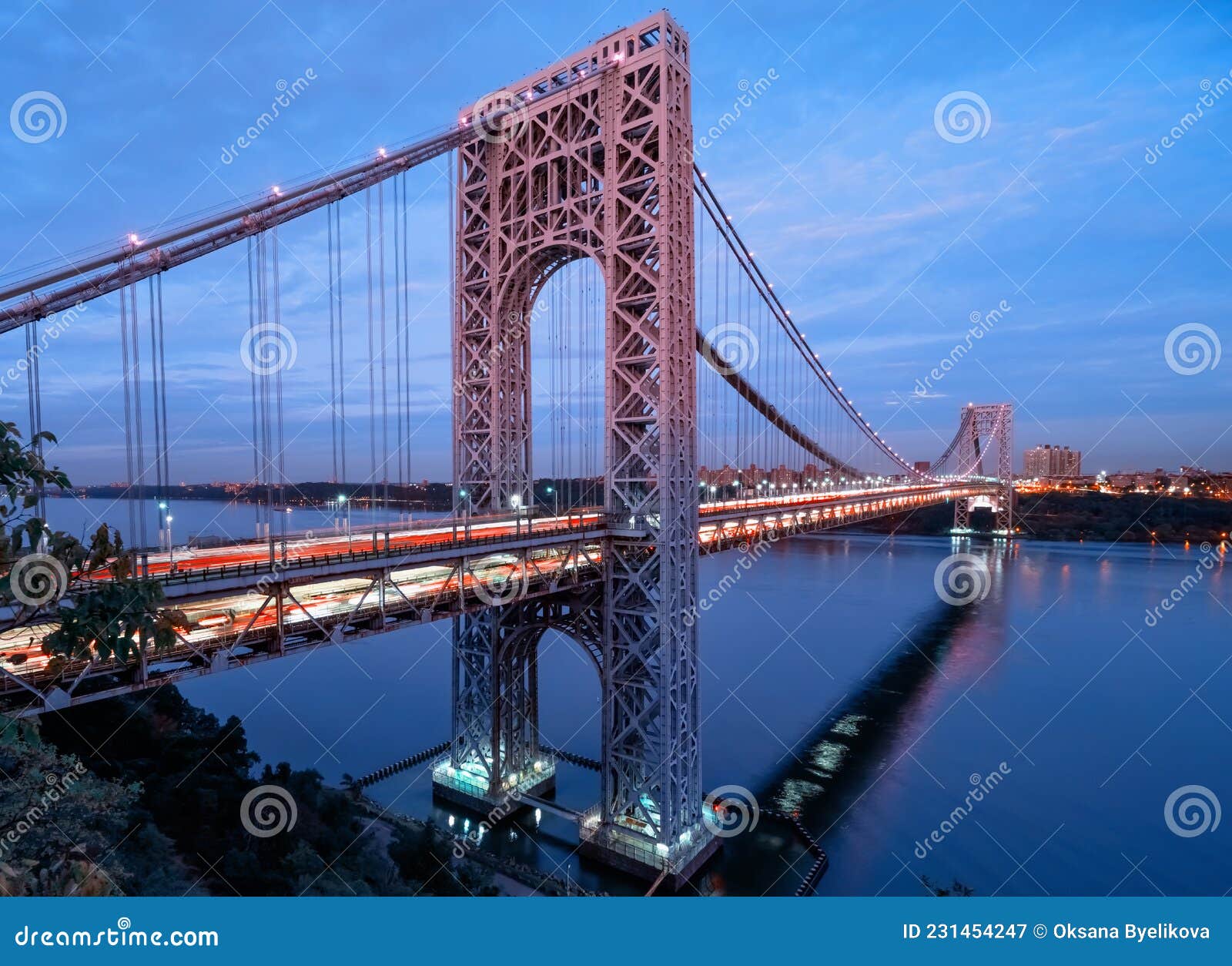 Ponte George Washington Em Nova Yorge Nos Eua Imagem de Stock - Imagem ...
