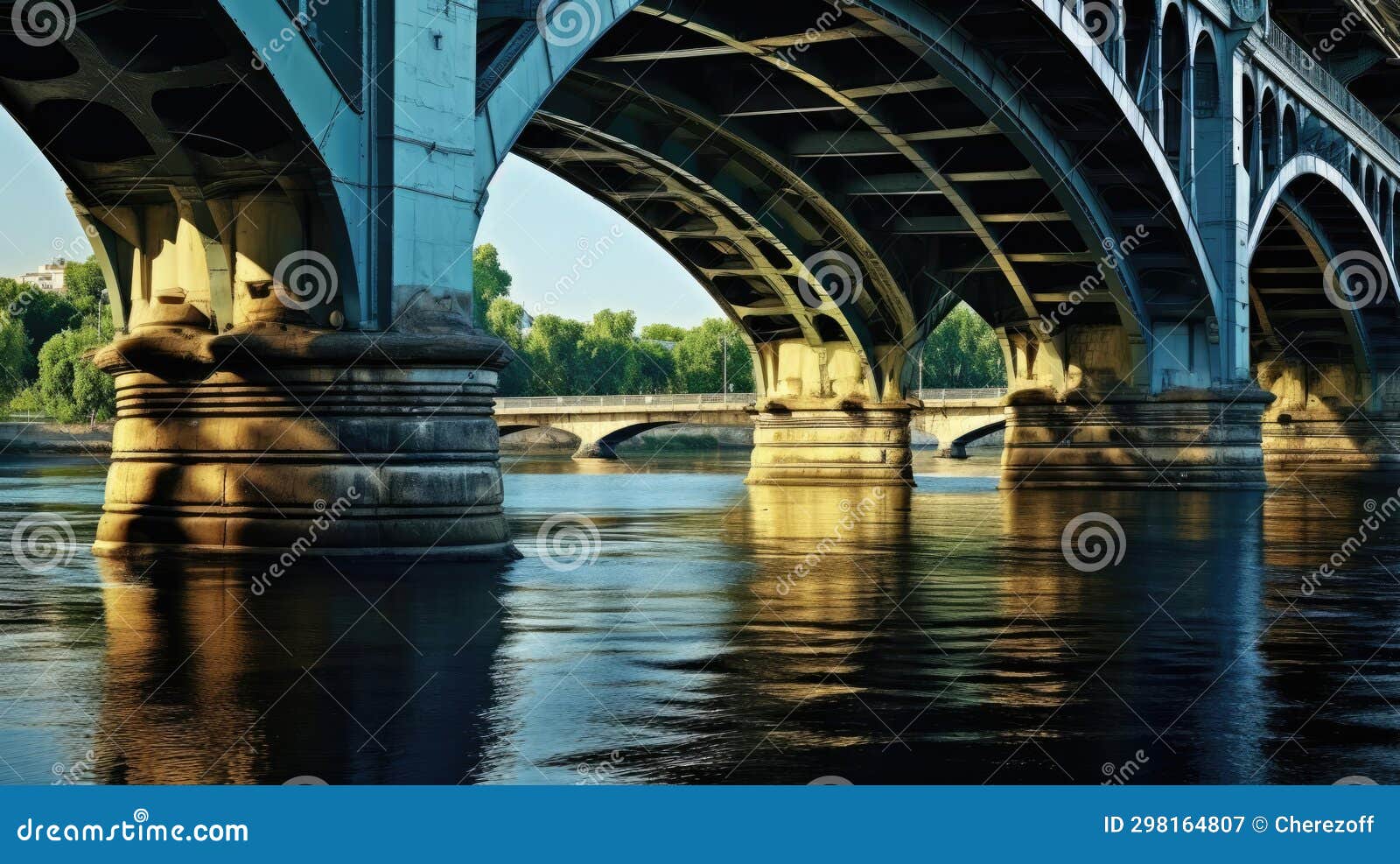 Ponte grande sobre o rio imagem de stock. Imagem de cityscape - 298164807