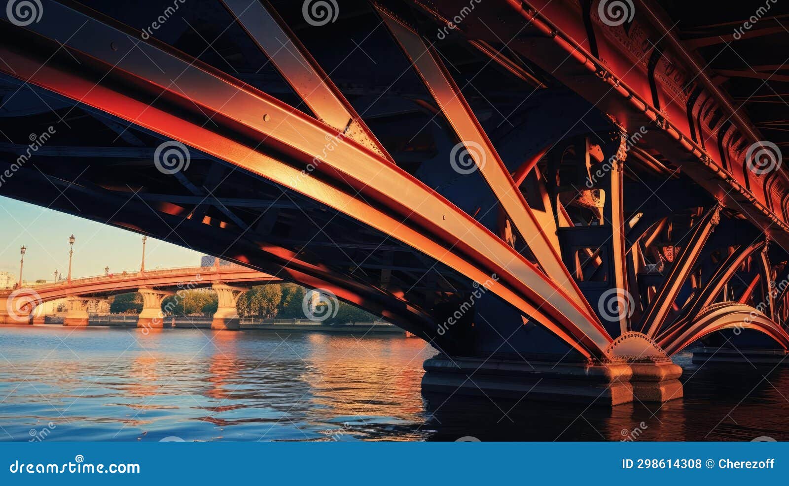 Ponte grande sobre o rio foto de stock. Imagem de moderno - 298614308