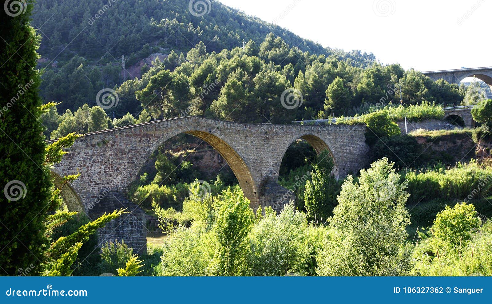 Ponte Medieval Em Castellbell E Em Vilar Foto de Stock - Imagem de ...