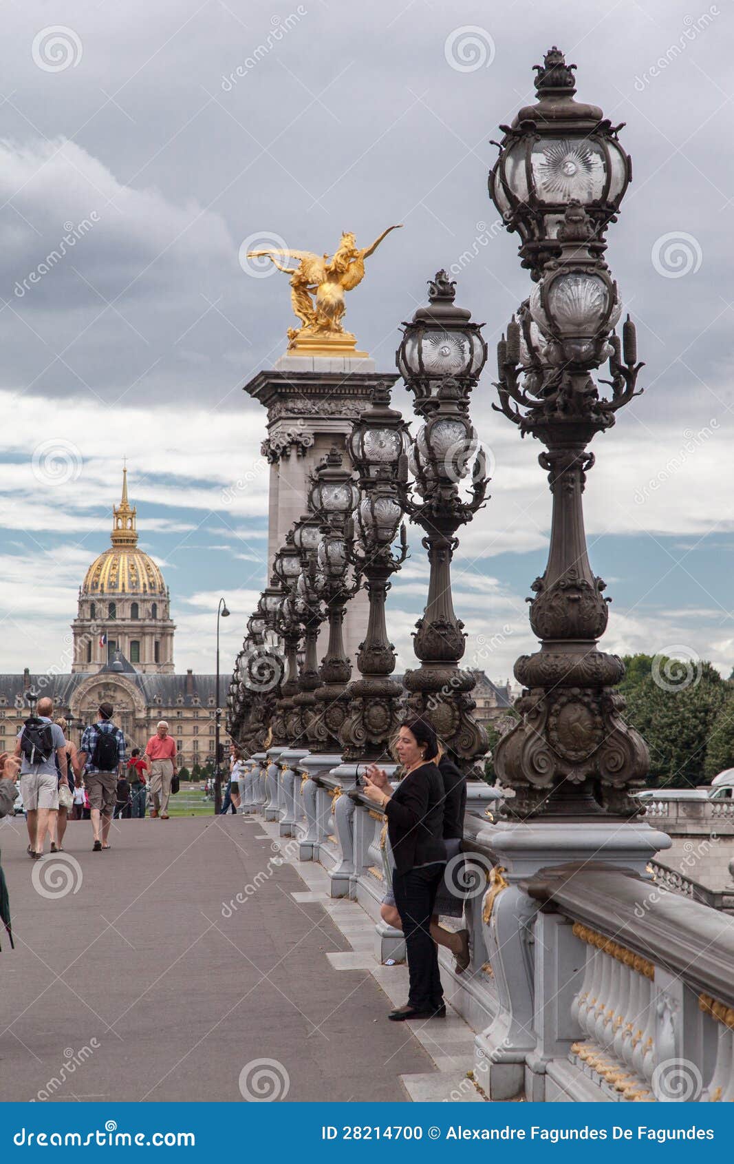 Ponte Parigi Francia Di Alexander III Immagine Editoriale - Immagine di ...