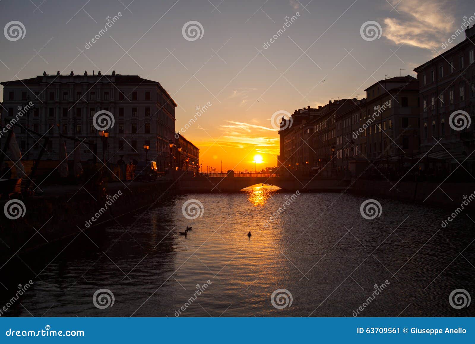 Ponte Rosso, Canal Grande. Trieste Stock Image - Image of grande, rosso ...