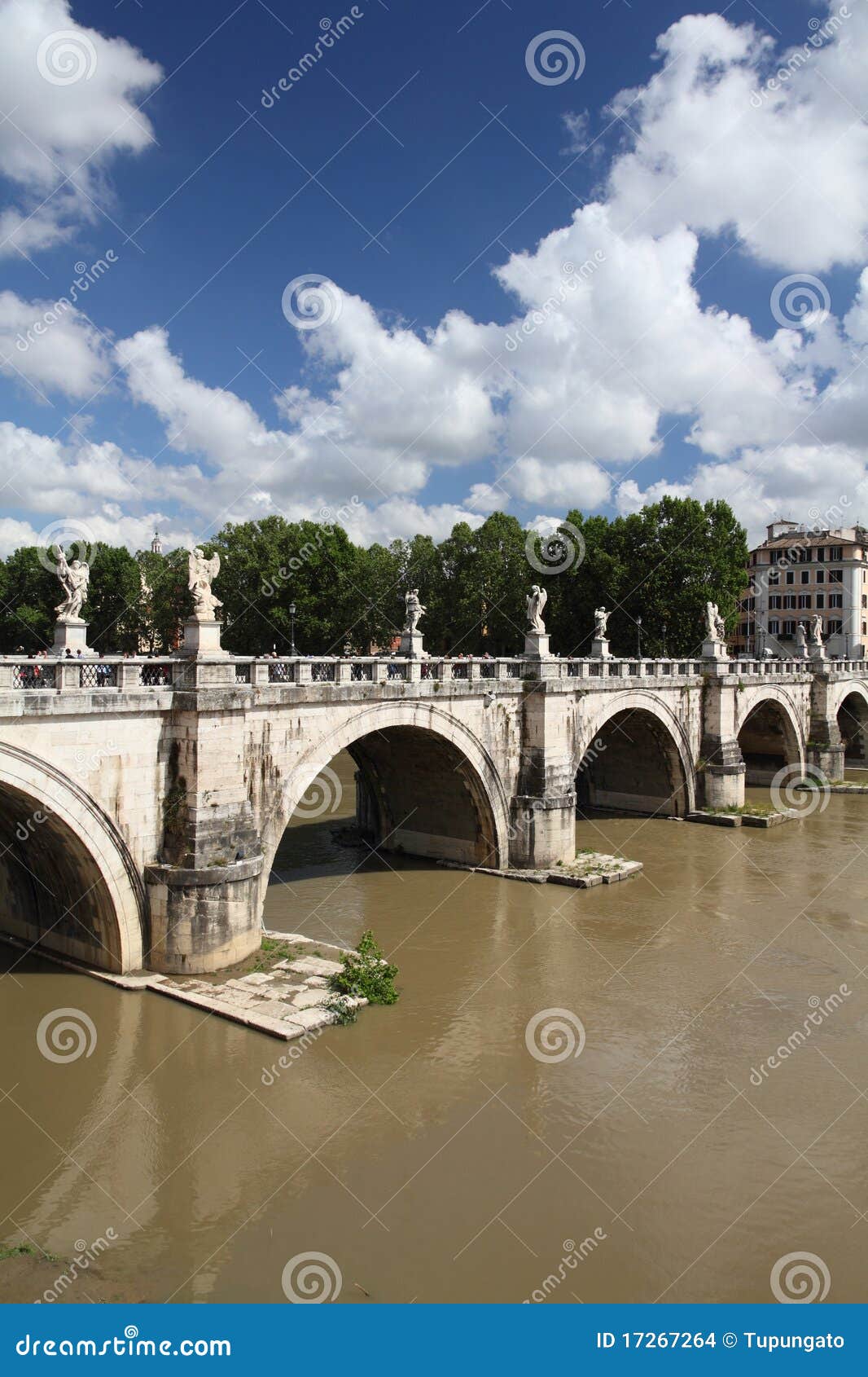 Ponte Sant Angelo, Rome stock photo. Image of famous - 17267264