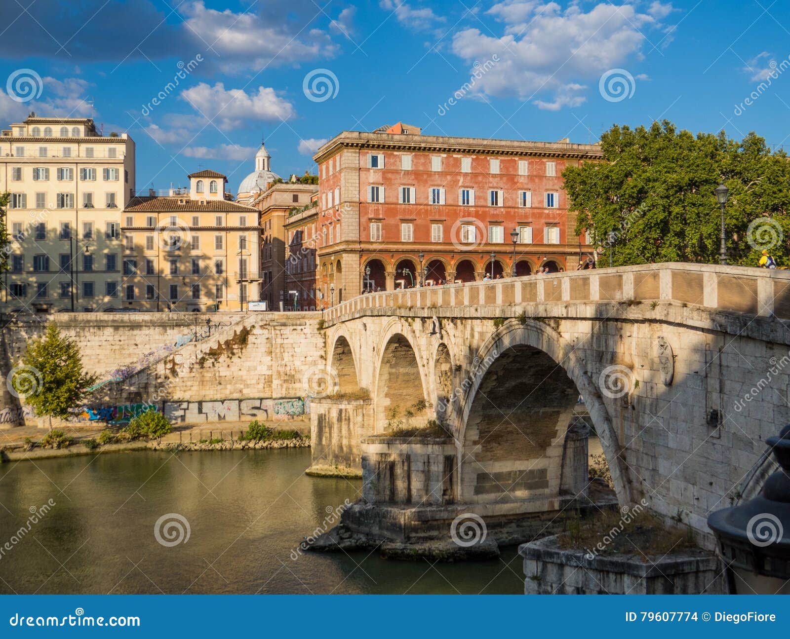 Ponte Sisto, Roma, Italia fotografia stock. Immagine di immaginario ...