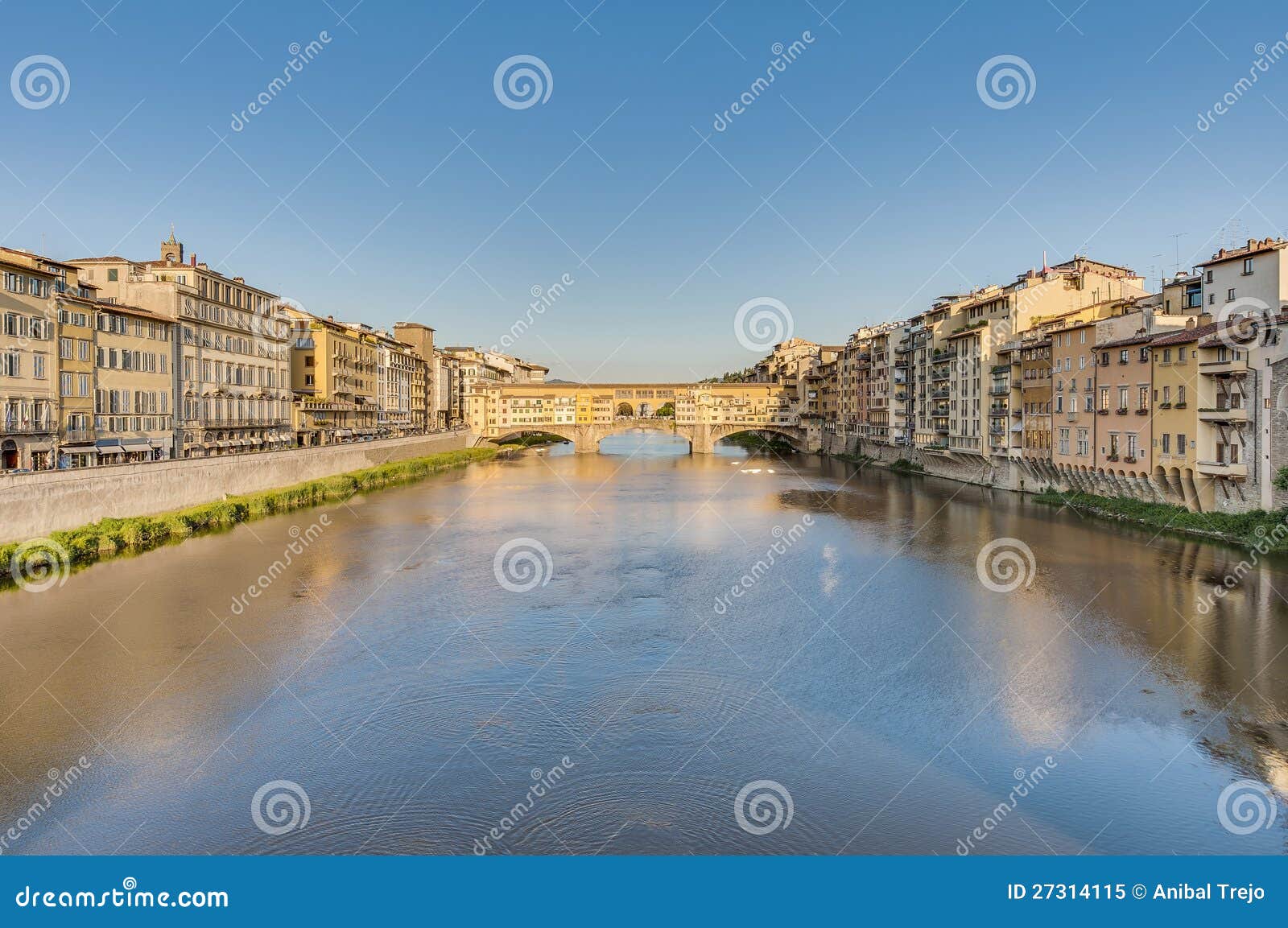 The Ponte Vecchio (Old Bridge) in Florence, Italy. Stock Image - Image ...
