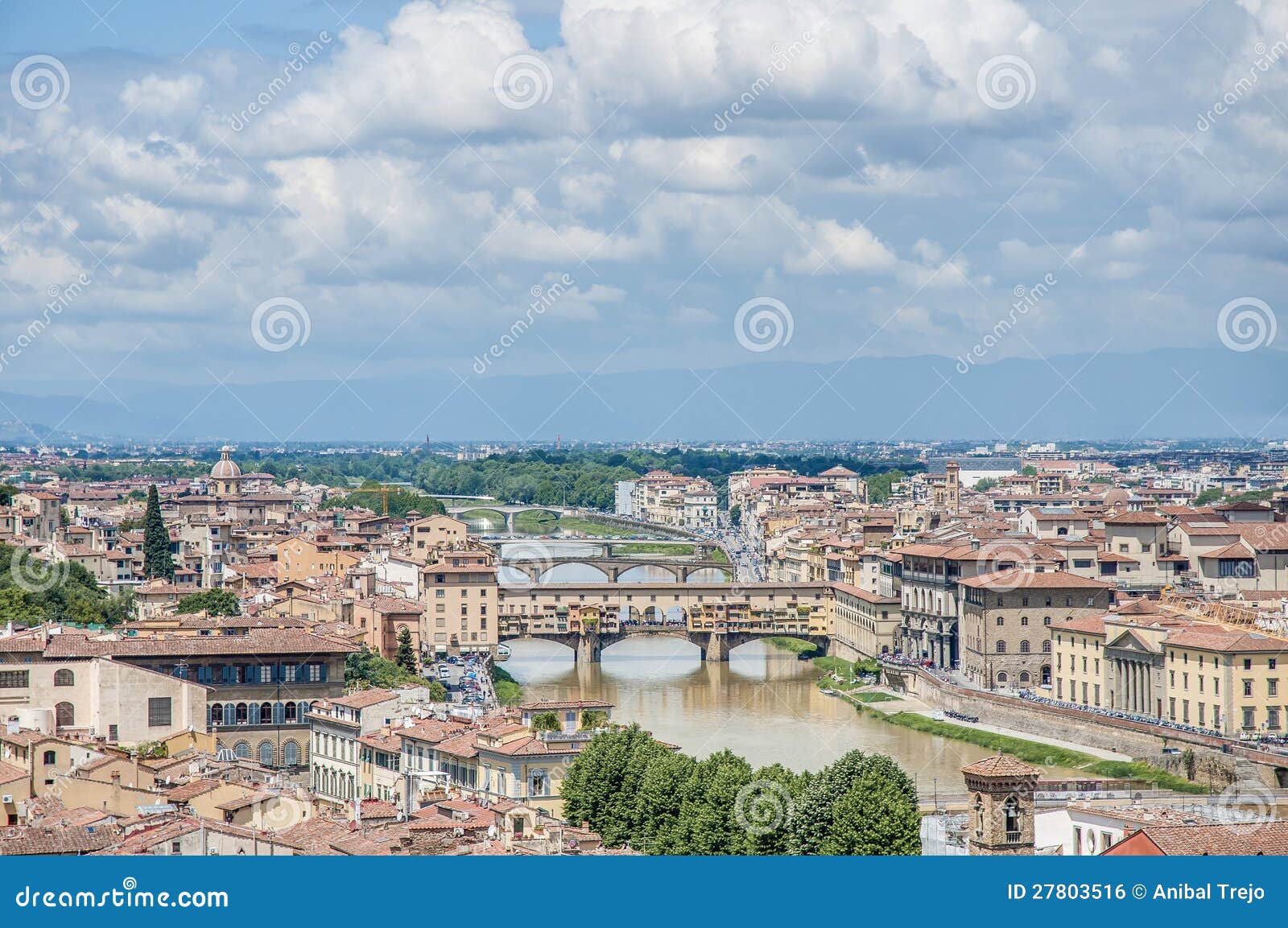 The Ponte Vecchio (Old Bridge) in Florence, Italy. Stock Photo - Image ...