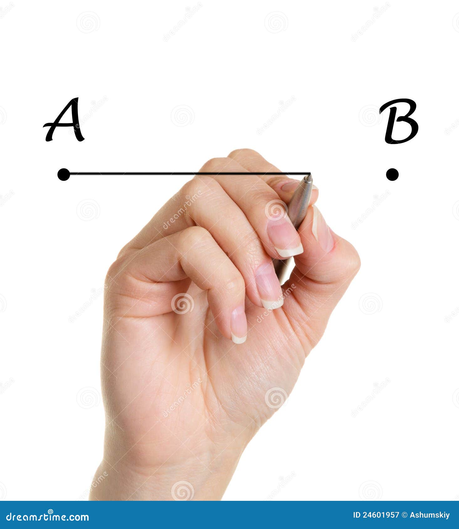 Ponto A A B Fotografia de Stock Royalty Free - Imagem: 24601957