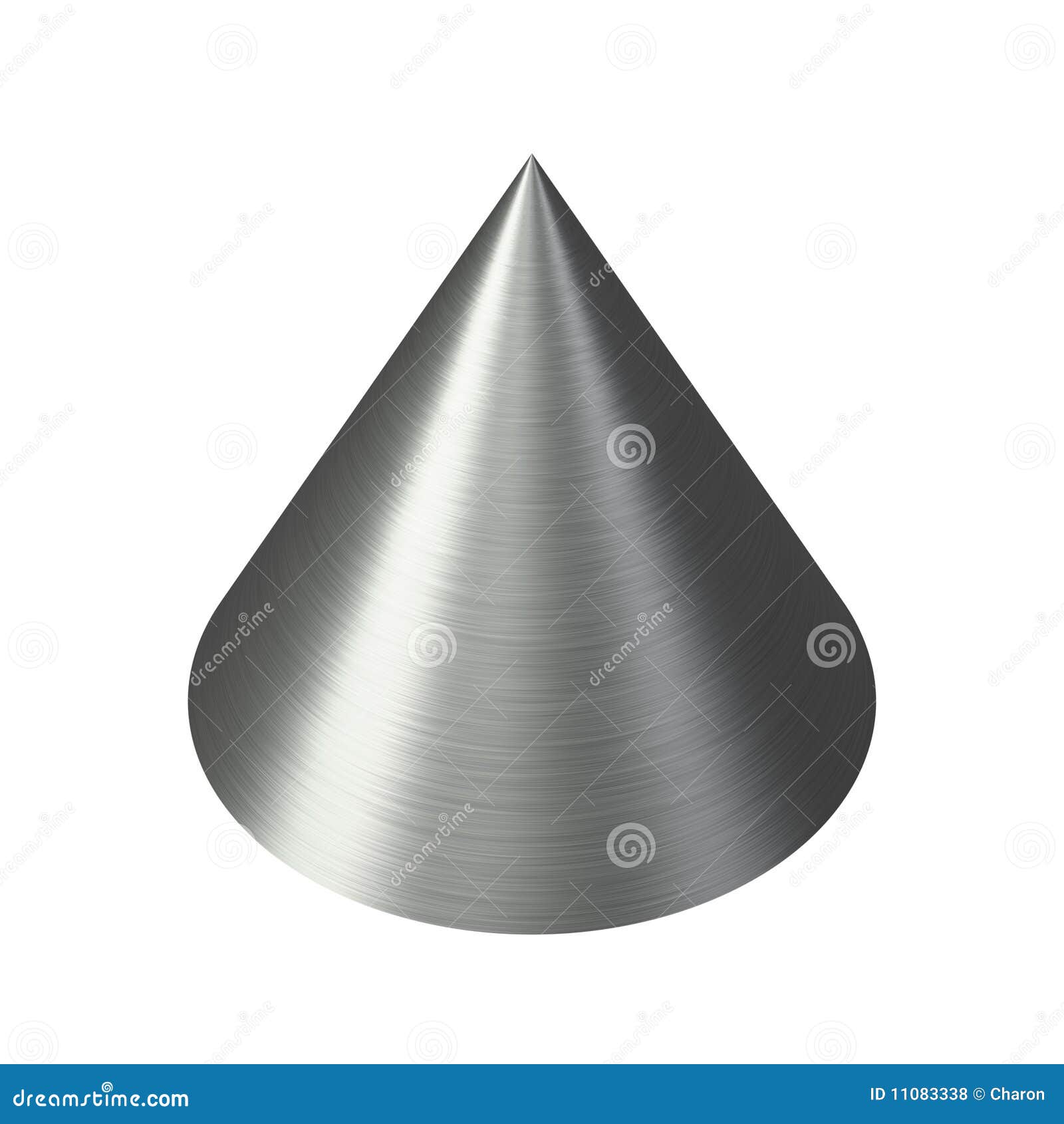 Ponto Escovado Do Sharp Do Cone Do Metal Ilustração Stock - Ilustração ...