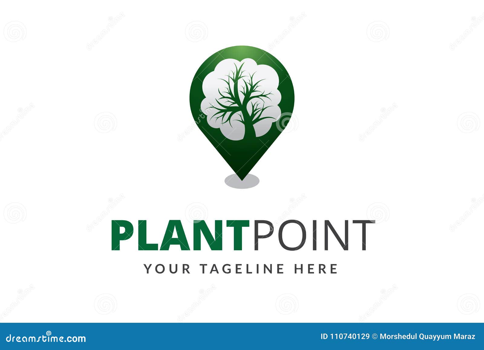 Ponto Logo Design Template Da Planta Ilustração do Vetor - Ilustração ...