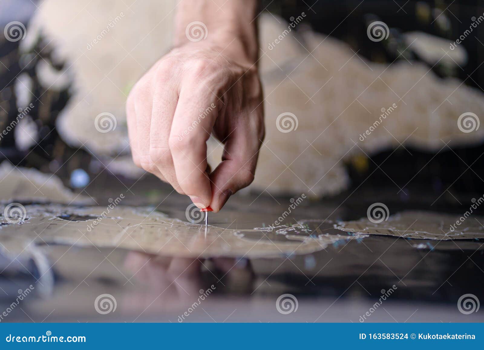 Ponto No Mapa Mundial Marcar No Mapa Foto de Stock - Imagem de ...