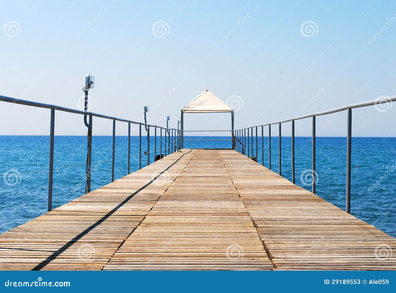 Pontoon Bridge to the Sea stock image. Image of view - 29189553