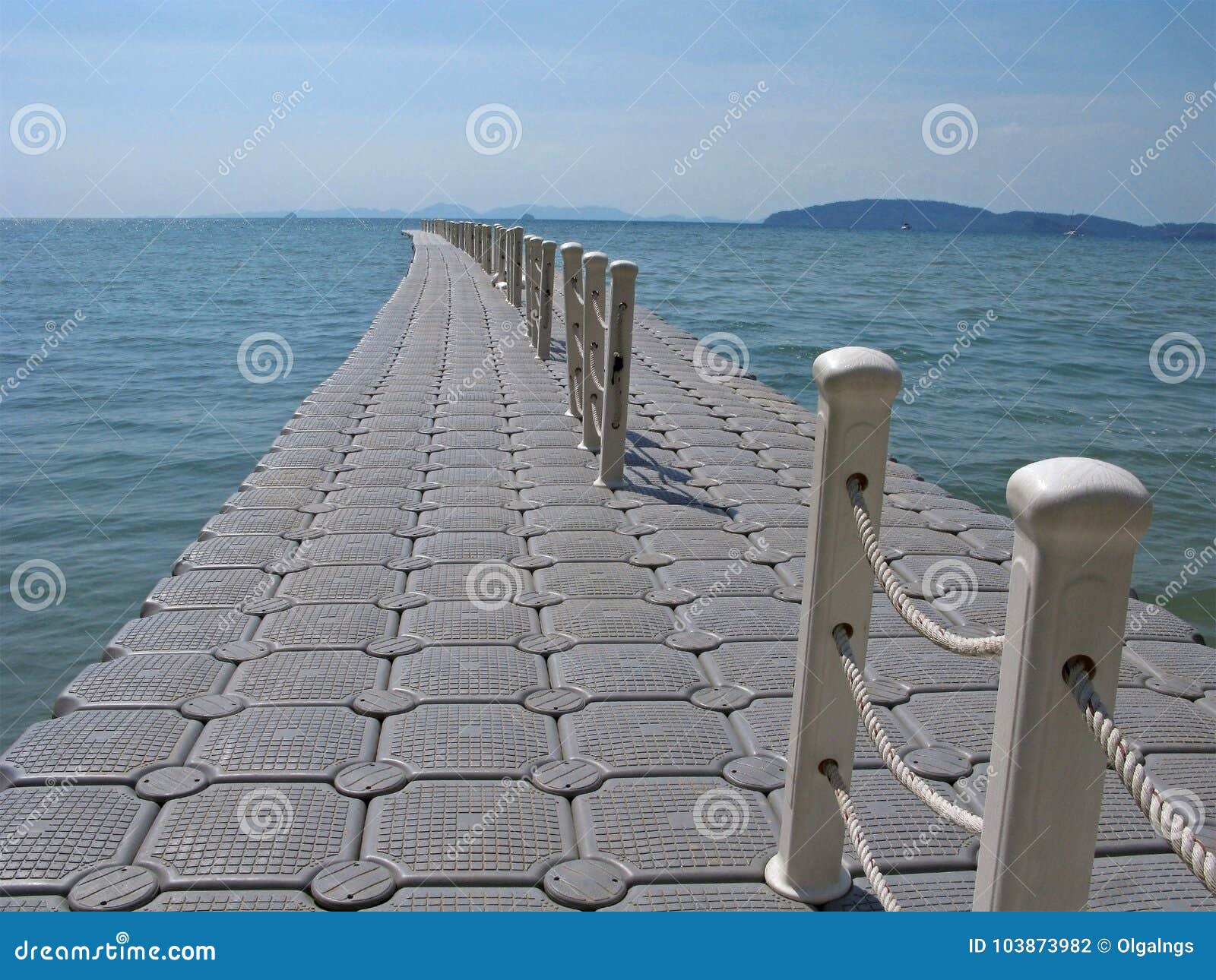 Pontoon jetty, plastic stock photo. Image of modern - 103873982