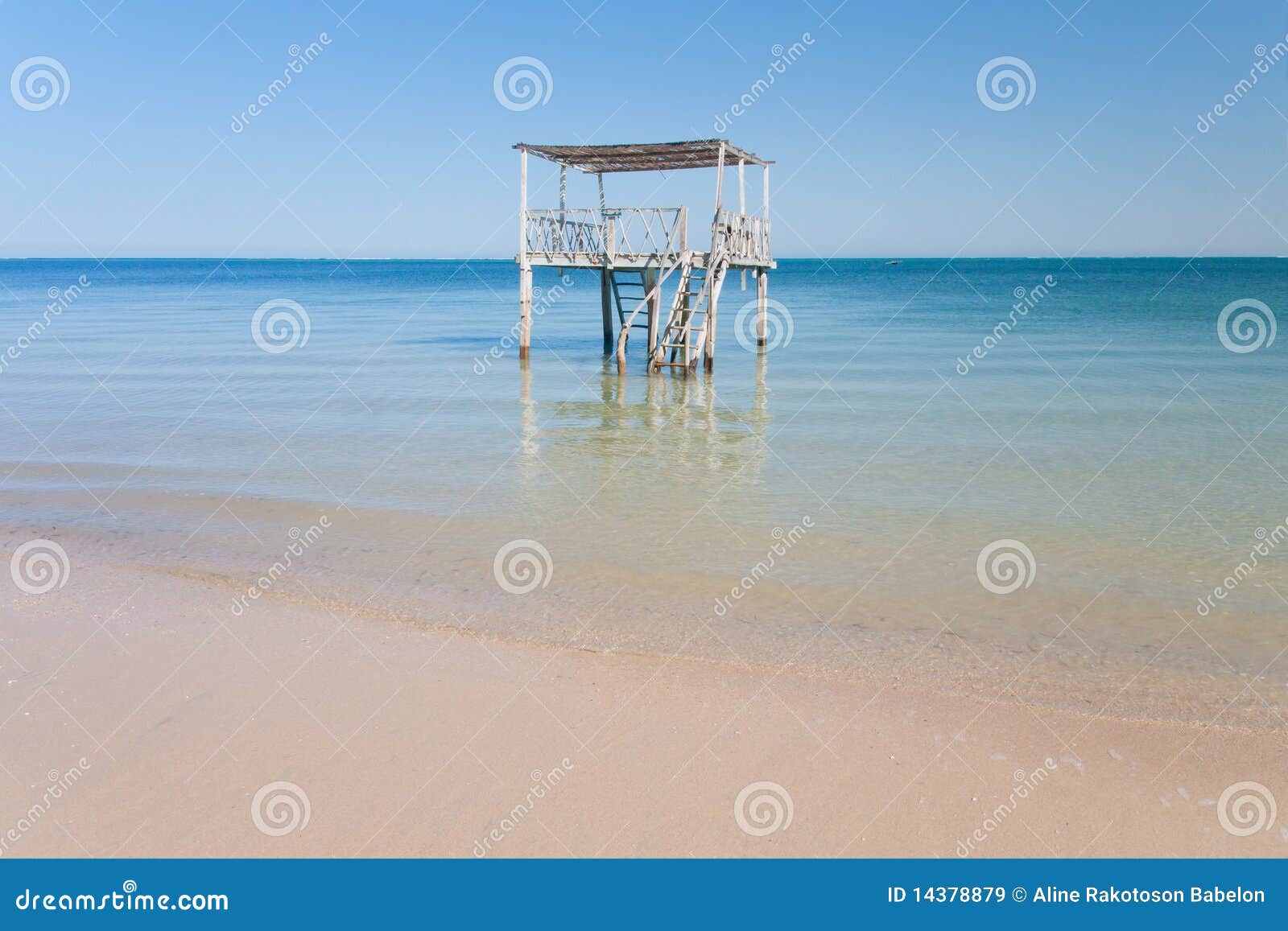 Pontoon in the lagoon stock image. Image of beach, sand - 14378879