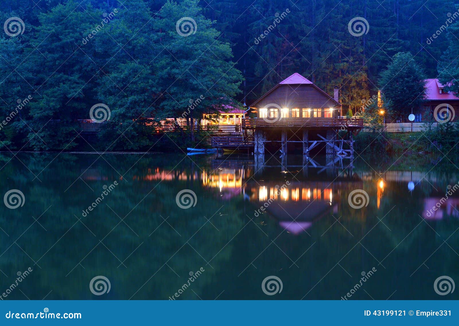 Pontoon stock image. Image of forest, cottage, woods - 43199121