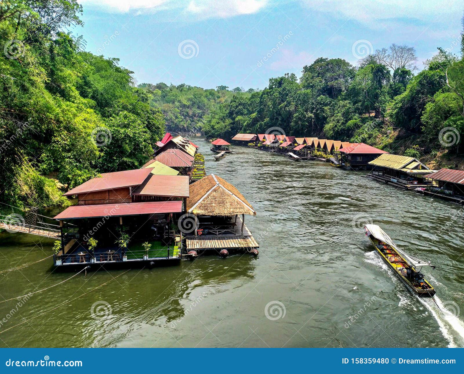 Pontoon in the river editorial image. Image of river - 158359480