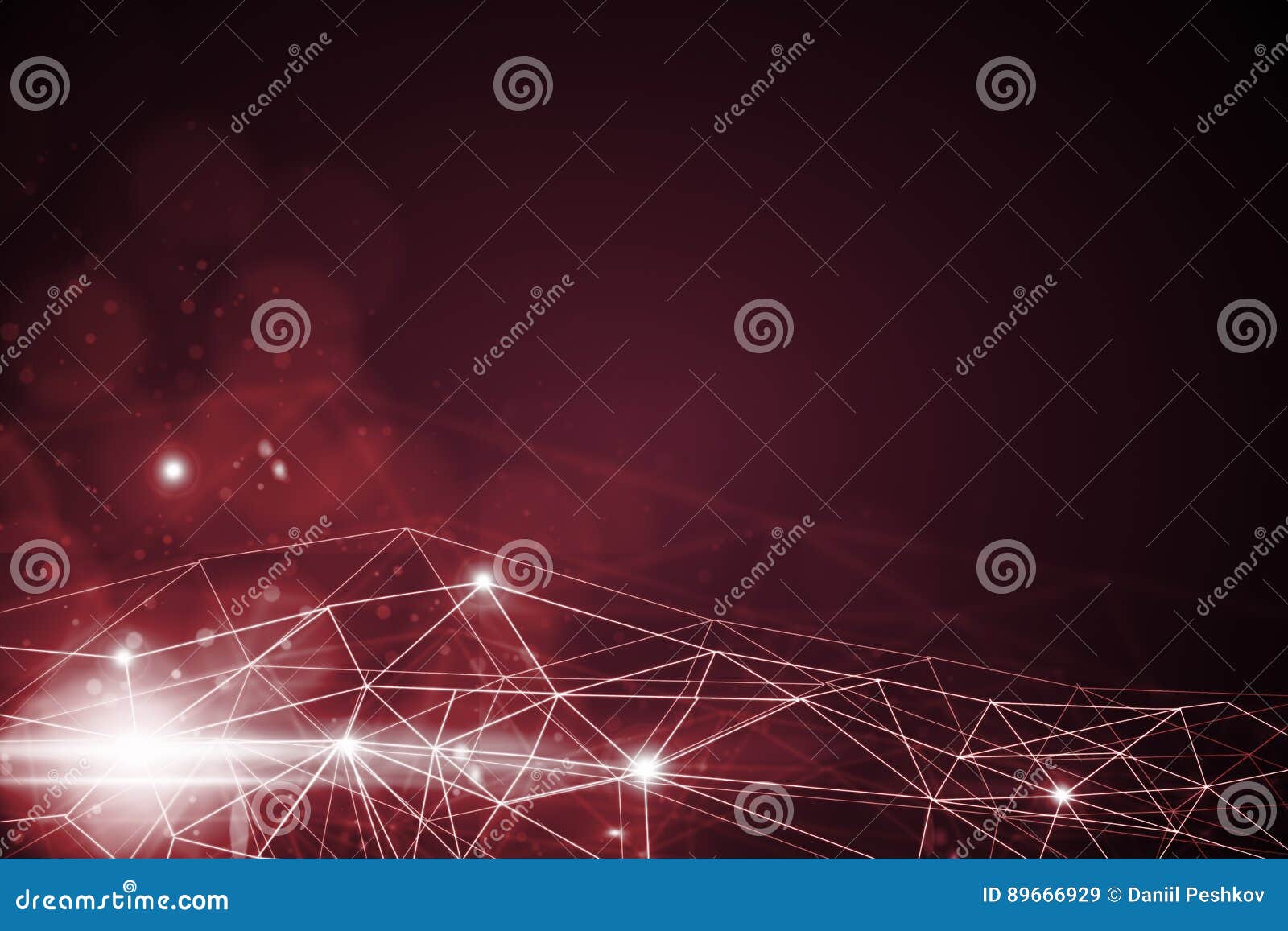 Pontos Conectados No Fundo Vermelho Ilustração Stock - Ilustração de ...