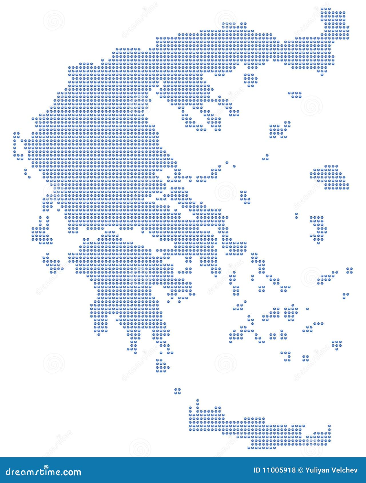 Pontos do mapa de Greece ilustração do vetor. Ilustração de grego ...