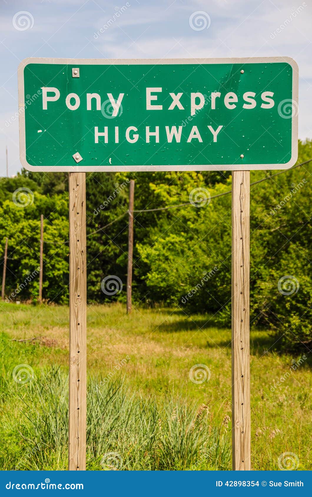 Pony Express Highway Sign stock photo. Image of message - 42898354