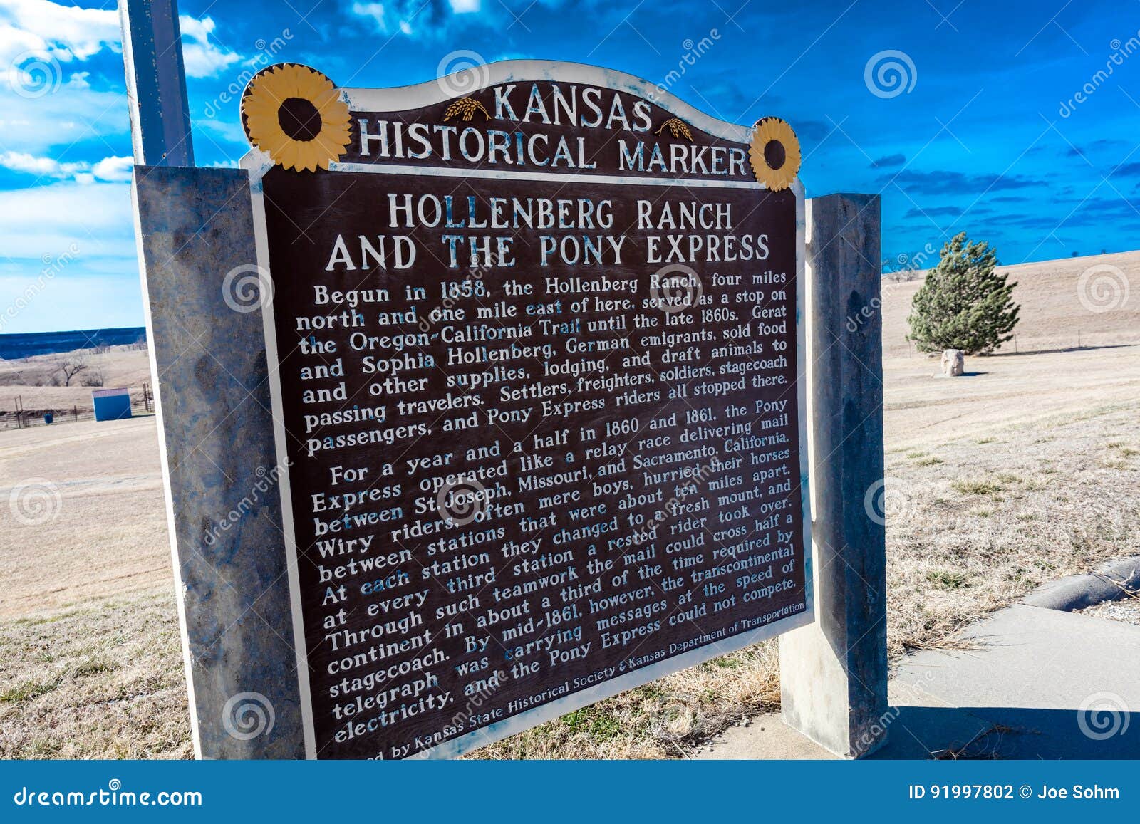 Pony Express Sign, Hollenberg Ranch, Off Route 36, Nebraska Marks the ...