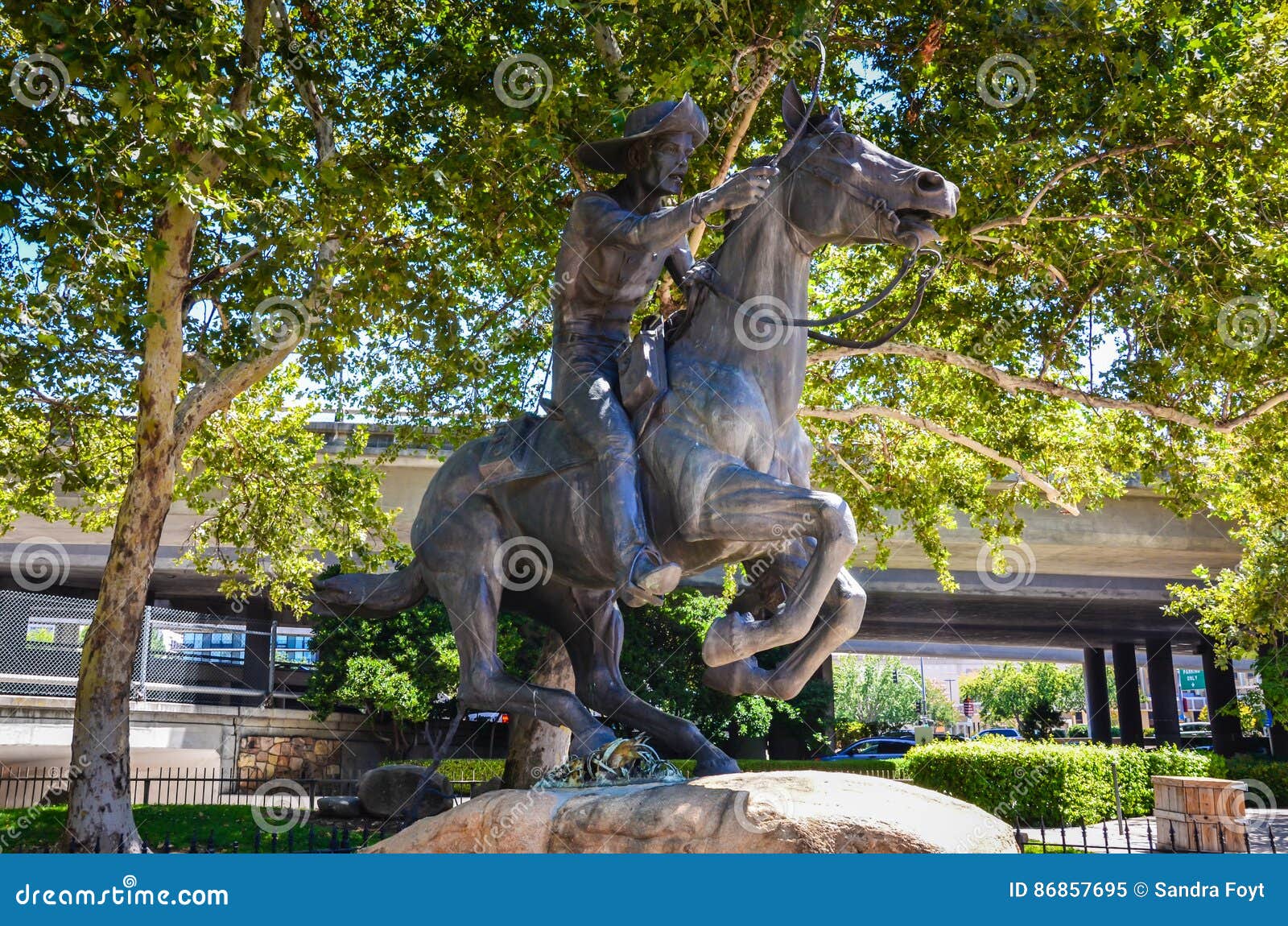 Pony Express Statue stock image. Image of rush, landscape - 86857695