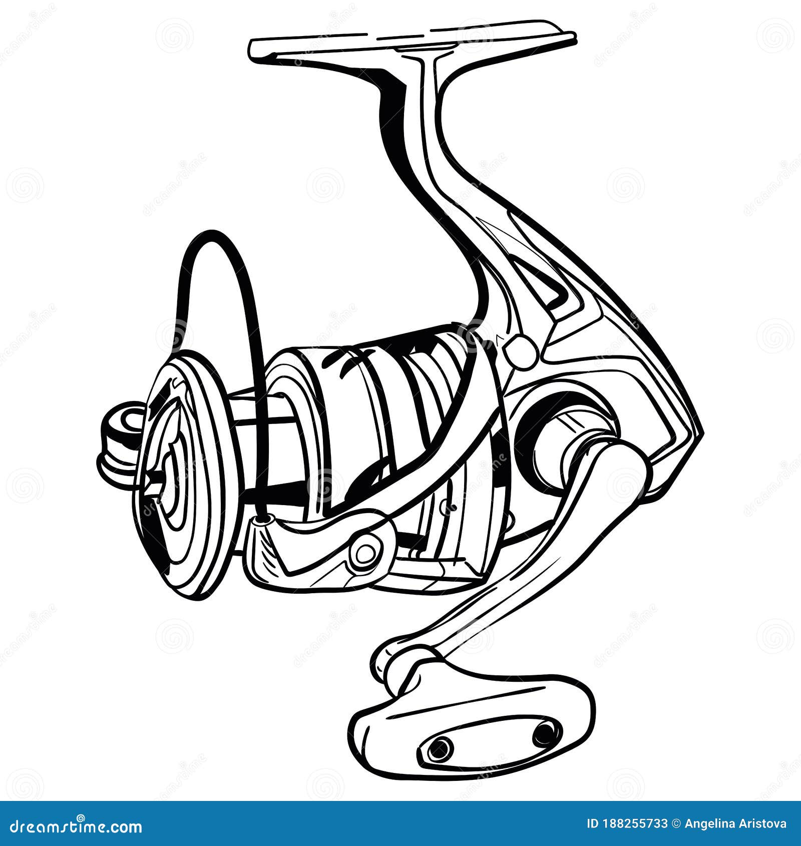 Draw Reel Fishing Rods Royalty-Free Stock Photography | CartoonDealer ...