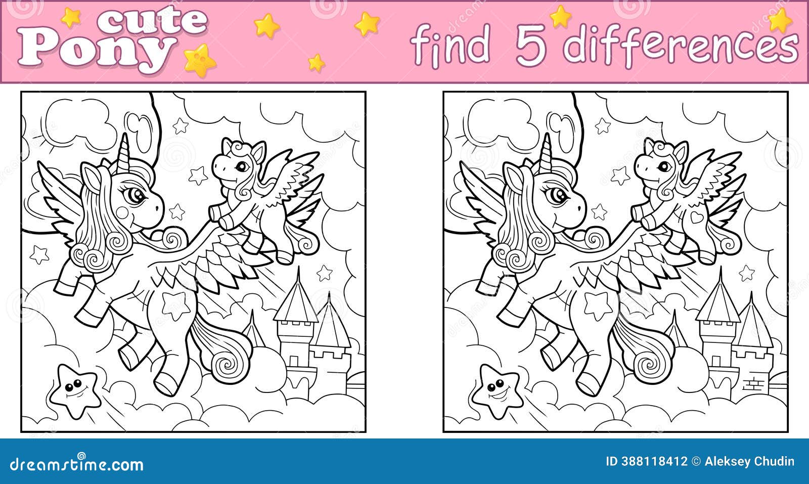 Pony Unicorn Vector Silhouette | CartoonDealer.com #188147890