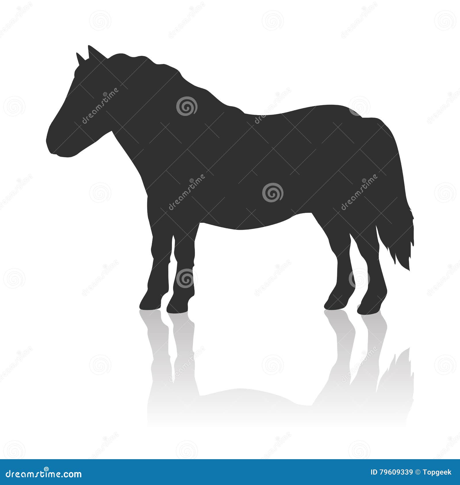 Pony Vector Logo roja ilustración del vector. Ilustración de lindo ...