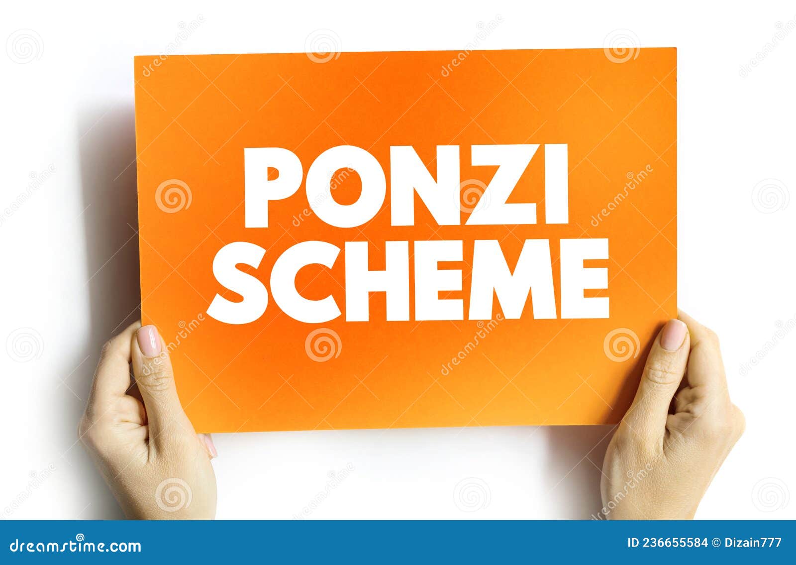Ponzi Scheme Text Quote on Card, Business Concept Background Stock ...