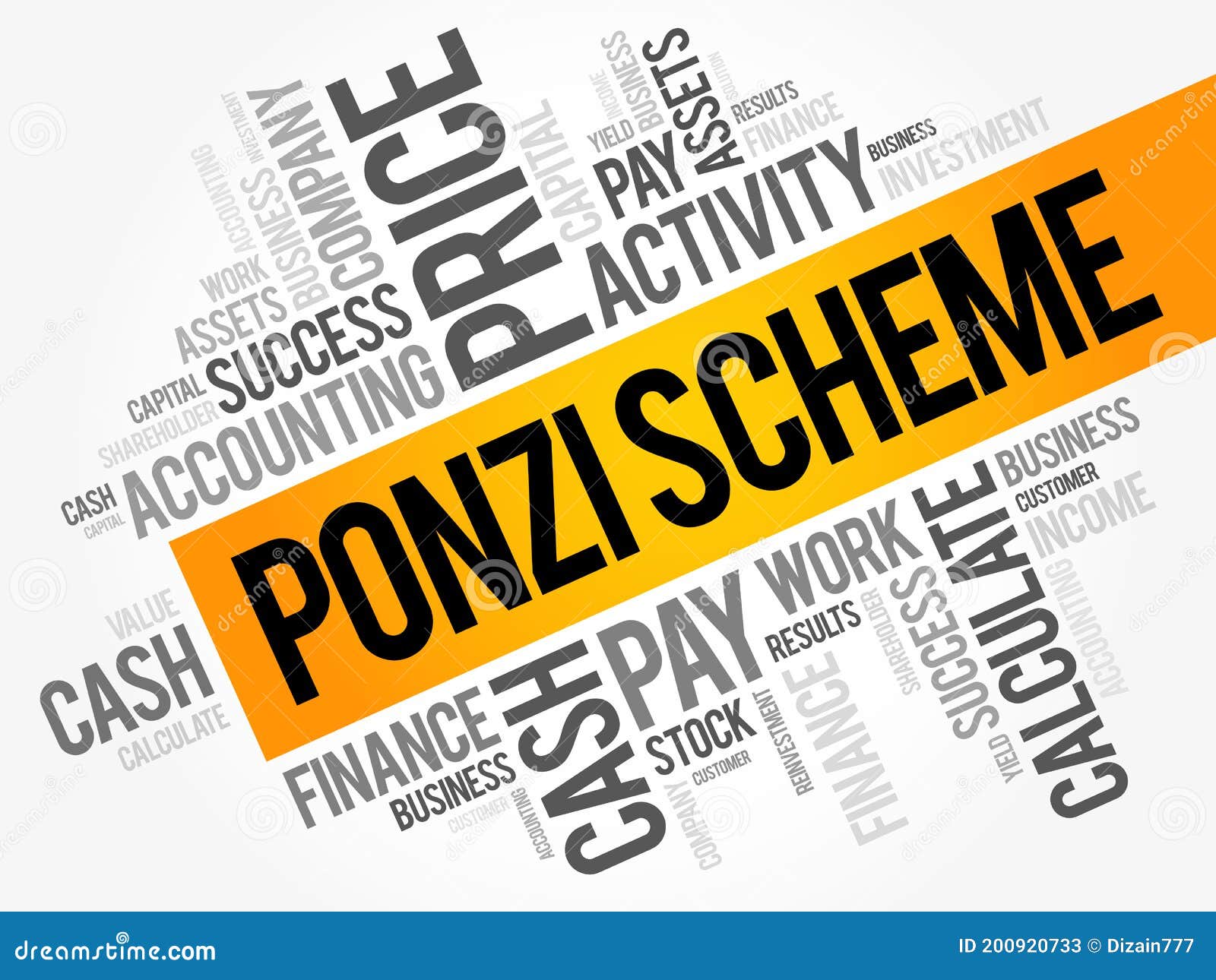 Ponzi scheme word cloud stock illustration. Illustration of operator ...