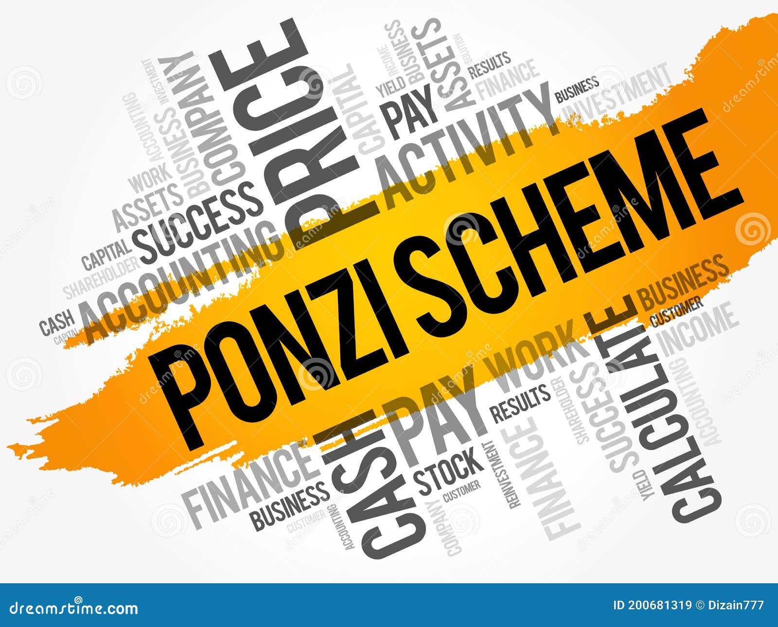 Ponzi Scheme Word Cloud Collage Stock Illustration - Illustration of ...