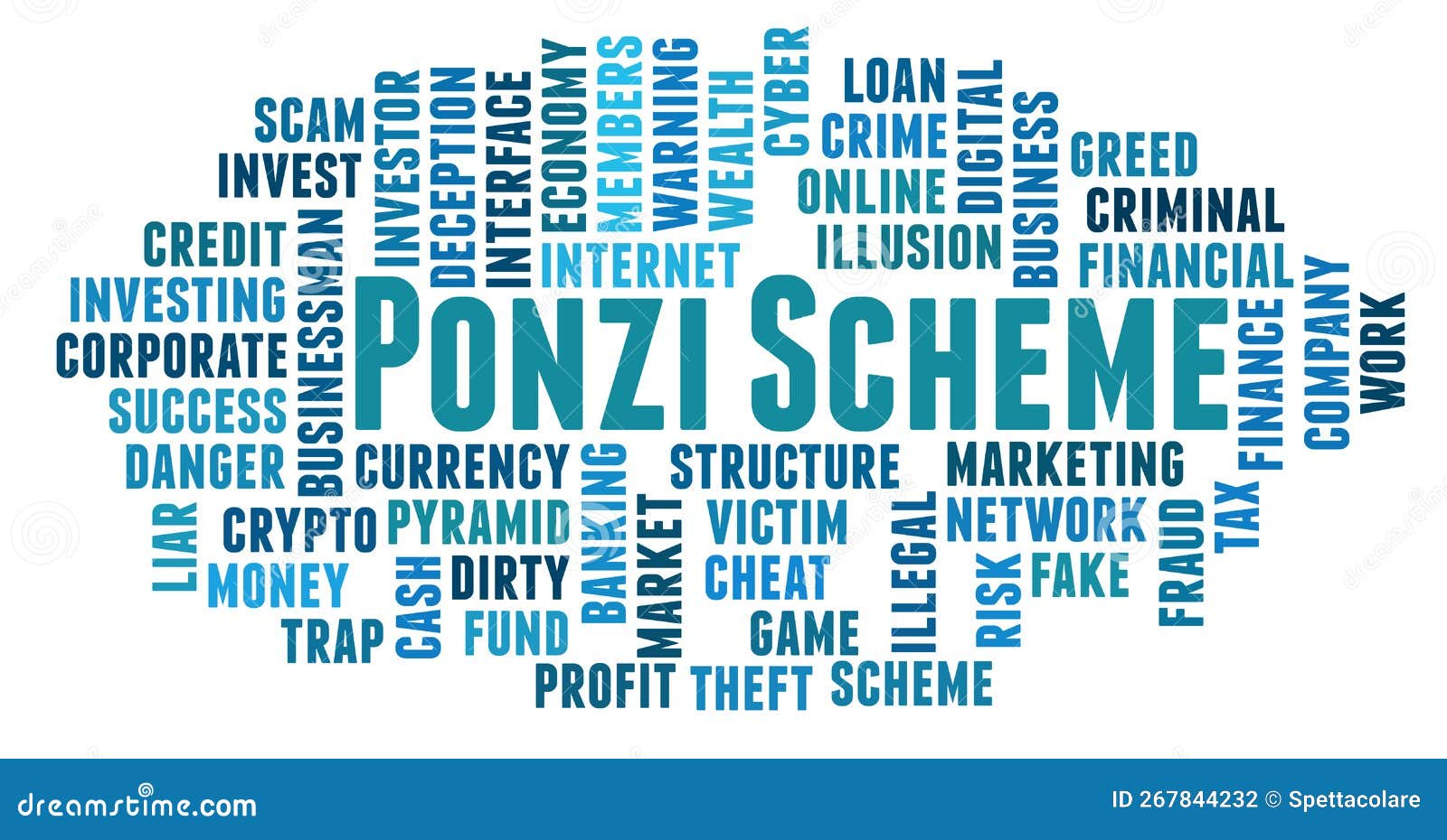 Ponzi Scheme Word Cloud Concept Stock Illustration - Illustration of ...