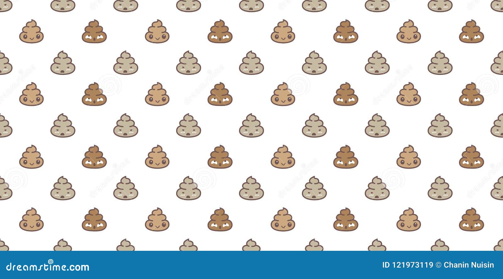 Poo Seamless Pattern Isolated Wallpaper Background Cartoon Stock ...