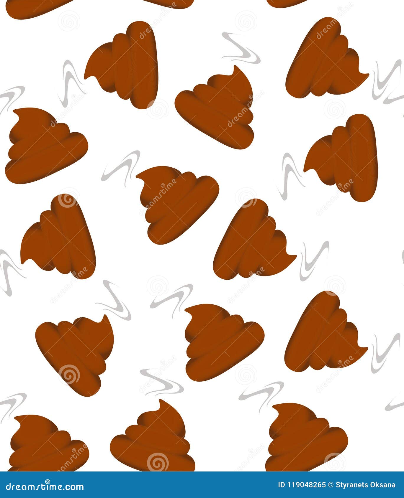 Poo Seamless Pattern Vector Stock Vector - Illustration of emoji ...